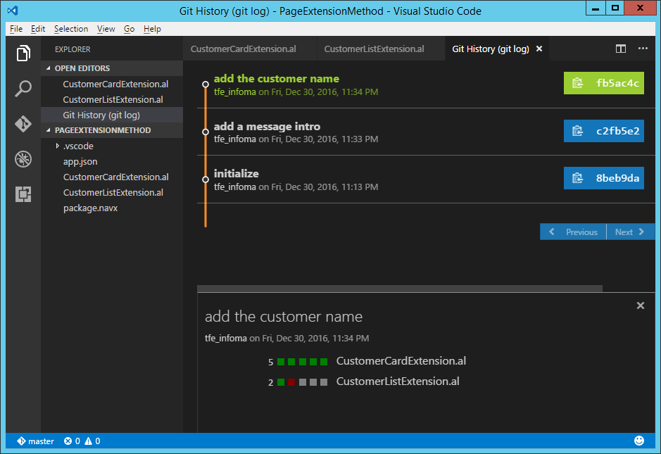 Using the new NAV Dev Environment (VS Code) with Git - Axians Infoma